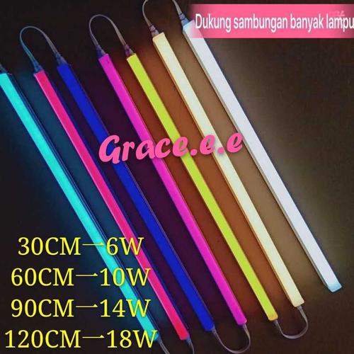 Jual Lampu TL Neon T5 LED 18W／14W/10W/6W/ 60-120cm Tube Warna Warni - 30CM-6W, Warm White ...