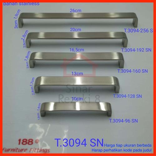 Jual Tarikan 3094-96 STAINLESS / Handle Laci Pintu Lemari Minimalis ...