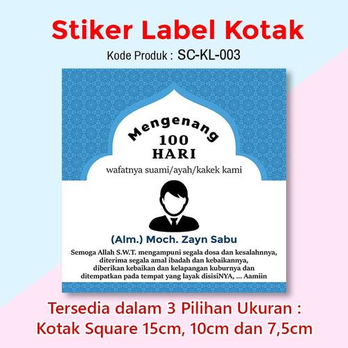 Jual Stiker Label Acara Mengenang Wafatnya Haul 40 100 Hari Sticker ...