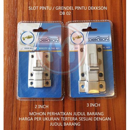 Jual Slot Pintu Dekkson DB D02 3 inch / Kunci Pintu Dekkson / Grendel Pintu - Jakarta Barat ...
