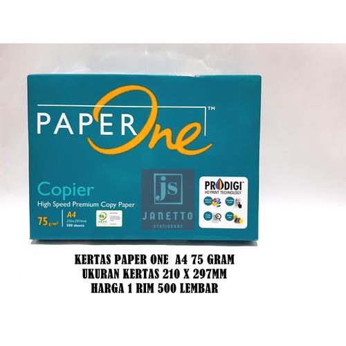 Jual Kertas hvs Paper one A4 75 gram HARGA PER RIM - Jakarta Barat ...