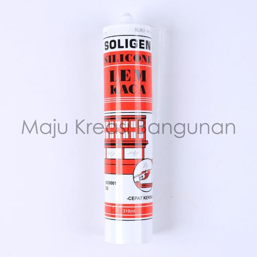 Promo Lem Kaca Botol Sealant Soligen Silicone Putih Hitam Clear ...