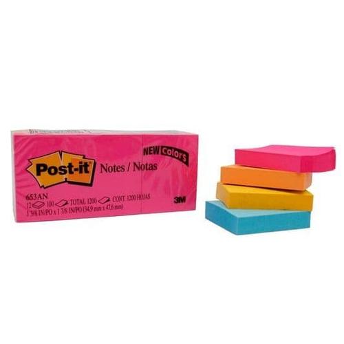 Jual STICKY NOTES WARNA POST IT 653 AC MEMO TEMPEL KECIL STICK NOTE ...