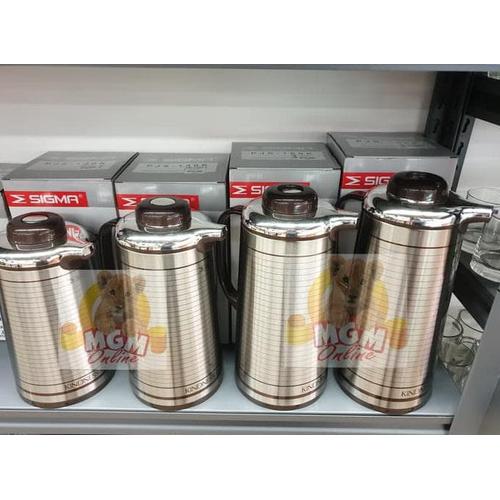 Jual SIGMA Termos Air Panas Kaca / Termos Tuang Kaca 1.3L&1L Stainless ...
