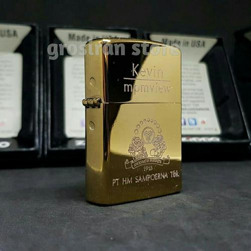 Jual Zippo pt sampoerna gold Custom logo ukir Grafir nama kado korek - Jakarta Utara - GROSIRAN ...