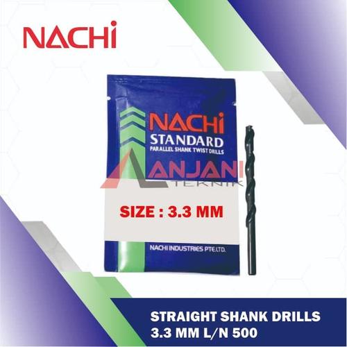 Jual MATA BOR BESI NACHI HSS 3.3 mm 3.3mm STRAIGHT DRILLS 3,3 3,3mm L/N ...