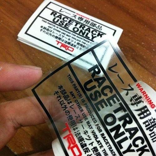 Jual Cetak sticker label vinyl dan transparan uk a3+ desain custom ...