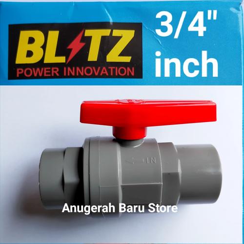 Jual stop kran 3/4" inch blitz ball valve pvc polos - Kab. Bekasi - Anugerah Baru store | Tokopedia