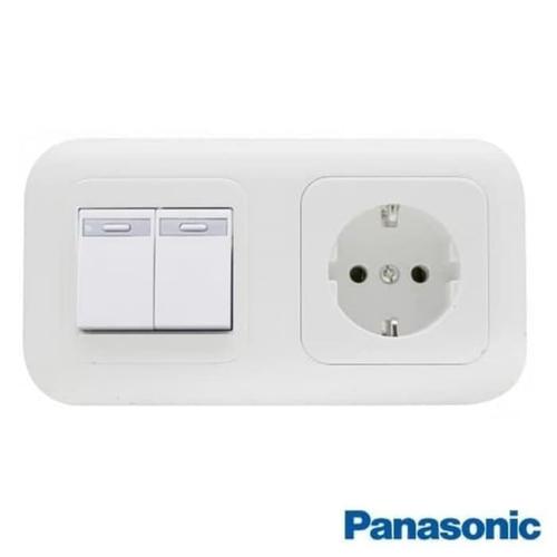 Jual STOP KONTAK + SAKLAR SERI/DOUBLE PANASONIC WEJ5531 WIDE SERIES ...