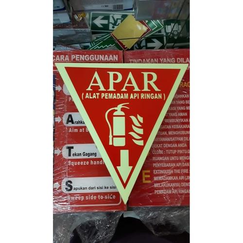 Jual SIGN SEGITIGA APAR AKRILIK 35X35X3CM GLOW IN THE DARK - Jakarta ...