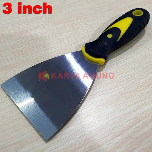Jual Pisau Dempul Tebal Gagang Karet 3" / Kapi Kape Besi Scrapers Skrap ...