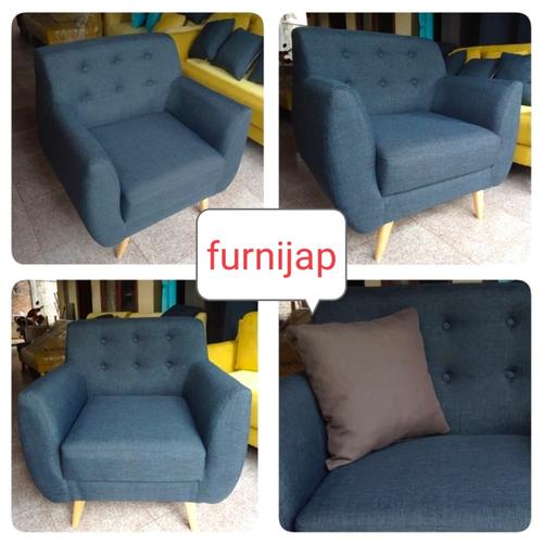 Jual Sofa Single Minimalis Modern Custom - Biru - Kota Bekasi ...