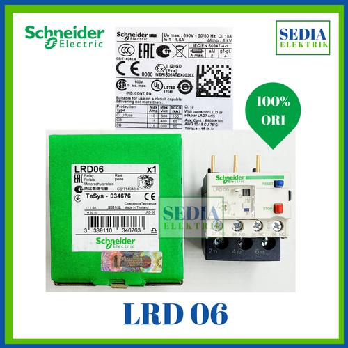 Jual Thermal Overload Relay Schneider LRD 06 LRD06 1-1.6A - Kota Cimahi ...
