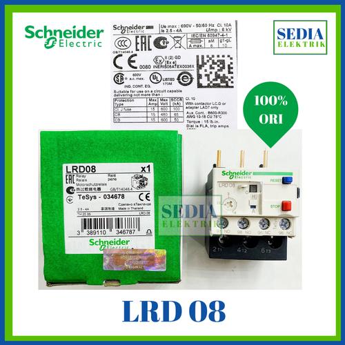 Jual Thermal Overload Relay Schneider LRD 08 LRD08 2.5 - 4A - Kota ...