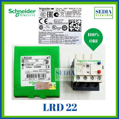 Jual Thermal Overload Relay Schneider LRD 22 LRD22 16 - 24A - Kota ...