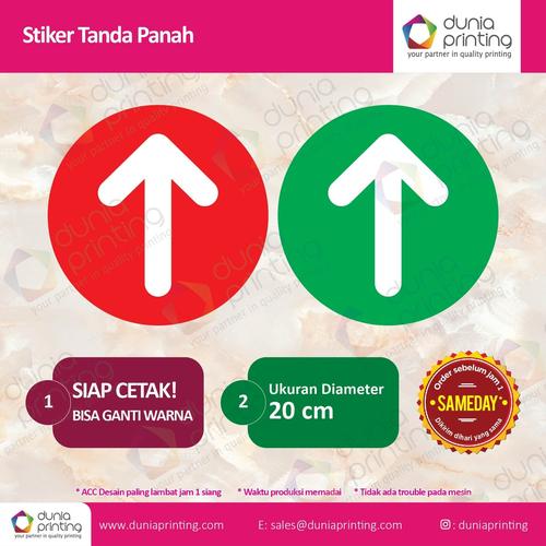 Jual Stiker Tanda Panah-Diamater 20 cm - Stiker Vinyl + laminating ...