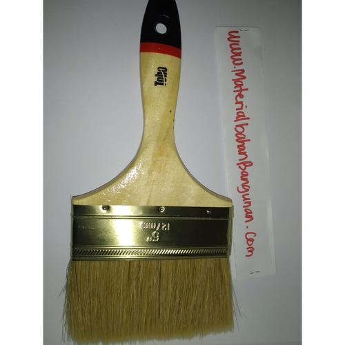 Jual Kuas Cat Besar 5 inch Koas Cat Gagang Kayu Dinding Tembok 12.5 cm ...
