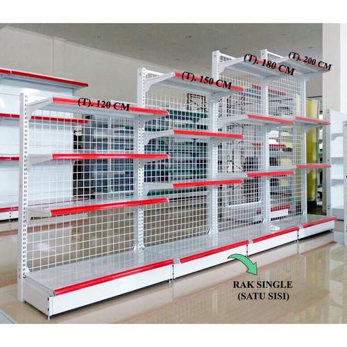 Jual Rak Gondola Minimarket Single Tinggi 150 cm 4 Level . Rak Display ...
