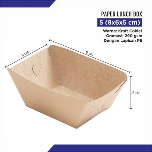Jual Kotak Makanan / Kotak Nasi Kertas (Paper Lunch Box) TRAY 01 K2 Uk ...