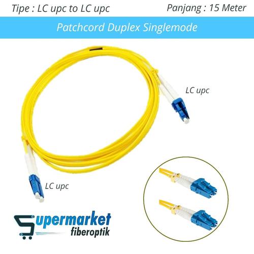 Jual Patchcord Fiber Optik Duplex SingleMode LC to LC Panjang 15 Meter - Kota Surabaya ...