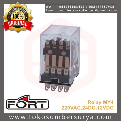 Jual Relay MY4 / MY-4 220VAC, 24DC, 12VDC Fort - Jakarta Pusat - SUMBER ...