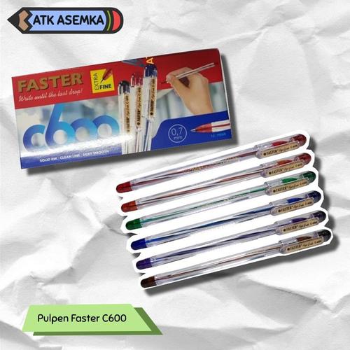 Jual Pulpen Faster C600 atk / Ballpoint / Pena - Hitam - Jakarta Barat ...