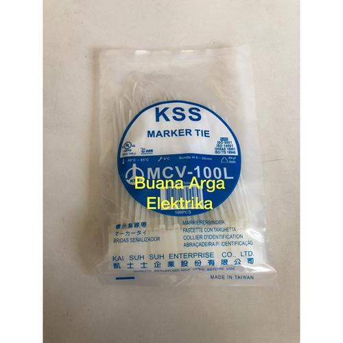 Jual KSS Kabel Ties/ Cable Tie Marker KSS MCV-100L / MCV 100L /Panjang ...