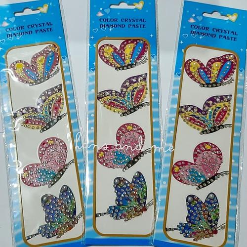 Jual Sticker Manik Stiker Payet Timbul Motif Kupu Kupu Terbang ...