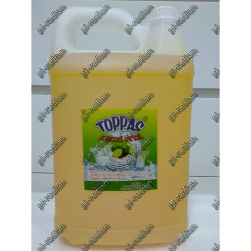 Jual TOPPAS pencuci / sabun cuci piring lemon kuning 5L 5 liter promo ...