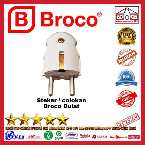 Jual Steker BROCO Bulat - colokan listrik - colokan broco - Kota Bekasi ...