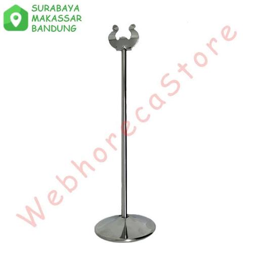 Jual Table Number Menu Stand Card Holder 40cm Stainless / Tiang Nomor ...