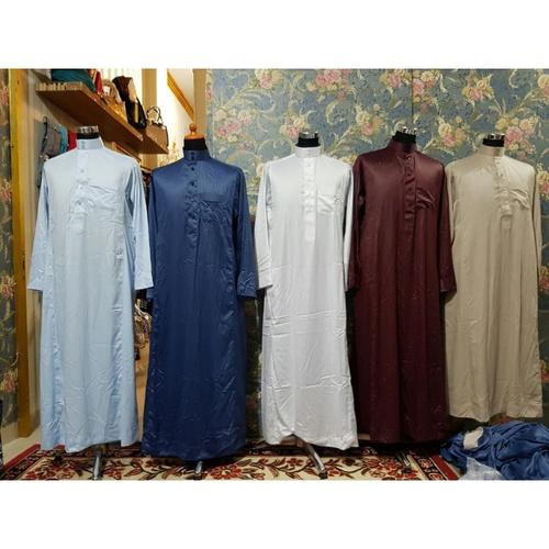 Jual GAMIS JUBAH SAUDI model Haramain / gamis pria ikhwan saudi putih ...