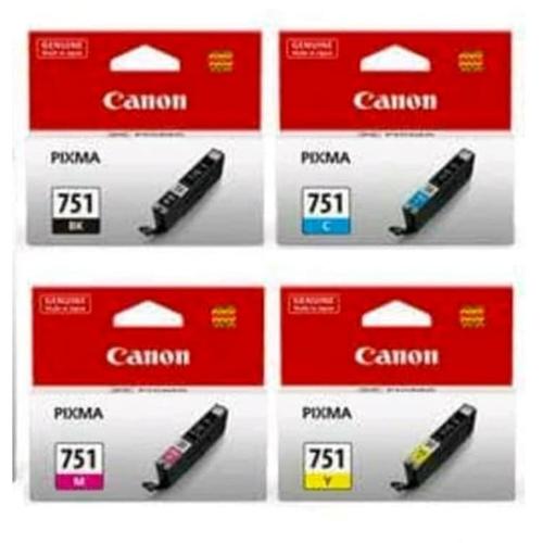 Jual TINTA CANON ORIGINAL PIXMA CLI-751, 4 VARIAN : C / M / Y / BK ...
