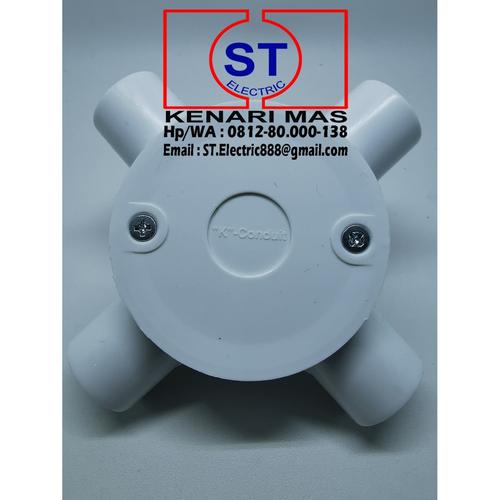 Jual T dus / Tdus / Teedus 20mm CABANG 4 "K" Conduit Putih / Conduit ...