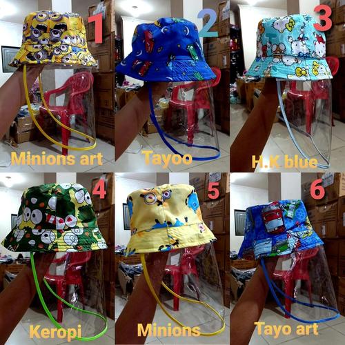 Jual Topi faceshield bulat karakter anak / APD / Anti corona - Jakarta ...
