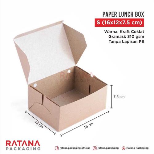 Jual Paper Lunch Box Harga Pabrik (Kotak Nasi Kertas) B02K3 - Kab ...