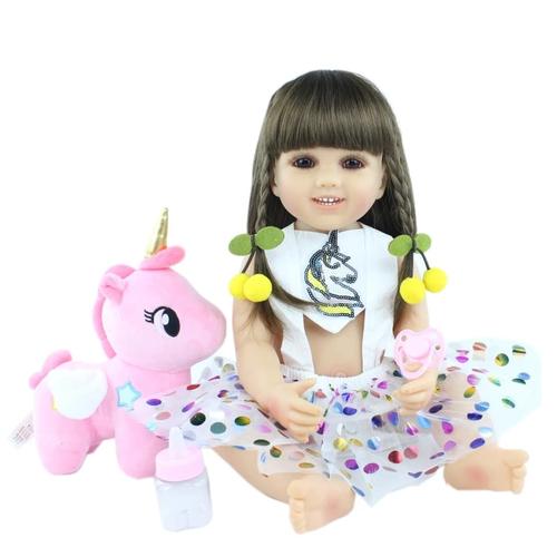 Jual Boneka Reborn Full Silicone Body Reborn Girl Baby Doll Toy Long ...