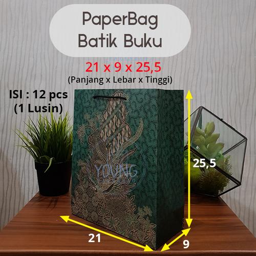 Promo Paper Bag / Tas Kertas Batik Buku motif Burung Uk.21x9x25,5 (1 ...