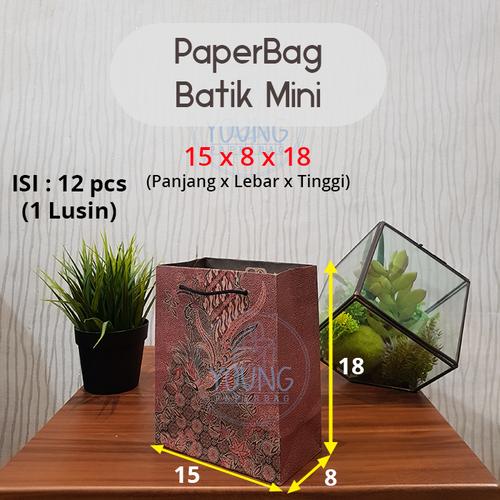 Jual Paper Bag / Tas Kertas Batik Mini motif Burung Uk.15x8x18 (1 lsn ...