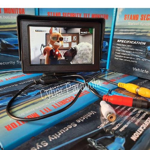 Jual TFT Monitor TV mini ukuran 4.3 Inch non audio dan ADAPTOR 12V ...