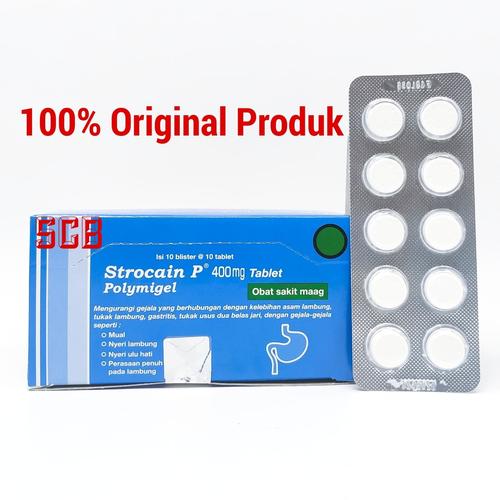 Jual Strocain P 400mg -Obat Sakit Maag -Perstrip Isi 10 Tablet ...