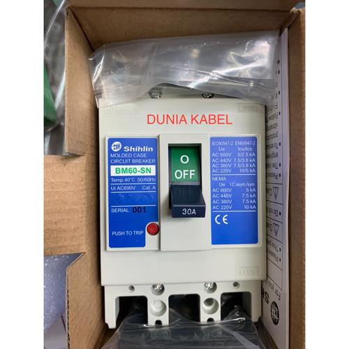 Jual MCCB Shihlin BM60-SN 220V 380V 3P 3 Pole 20A 20 Ampere - Jakarta Barat - DuniaKabel | Tokopedia