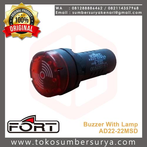 Jual Buzzer With Lamp AD22-22MSD / AD2222MSD 22mm 220VAC 24VDC Fort ...