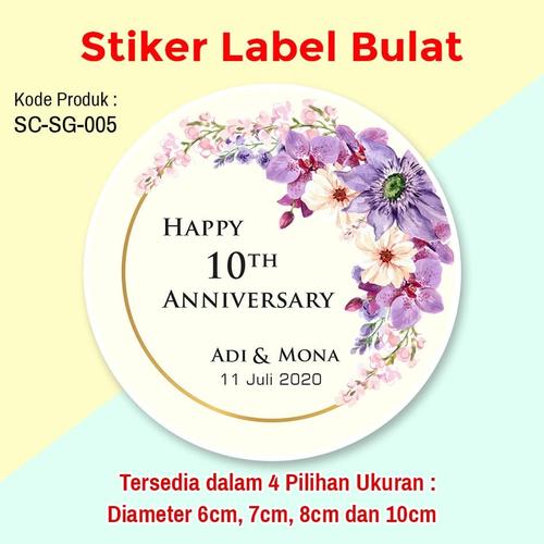 Jual Stiker Label Segala Acara Ulang Tahun Pernikahan Syukuran Souvenir ...