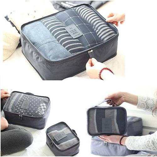 Jual PROMO !! TRAVEL ORGANIZER 7 pcs 1 Set Storage Bag Packing Cube ...