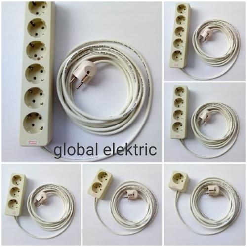 Jual stop kontak uticon 1 2 3 4 5 6 lubang kabel supreme putih 7 m meter - Satu Lubang - Kota ...