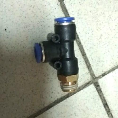 Jual FITTING NEPEL ANGIN MODEL T DRAT SAMPING SELANG 6MM DRAT 1/8 ...