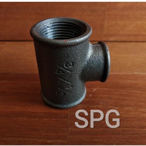 Jual Tee Reducer Besi Drat 3/4 x 1/2" inch Sambungan Pipa Besi - Kab ...