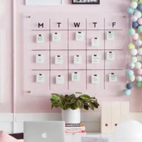 Jual papan magnet board informasi akrilik jadwal meeting rapat schedule ...