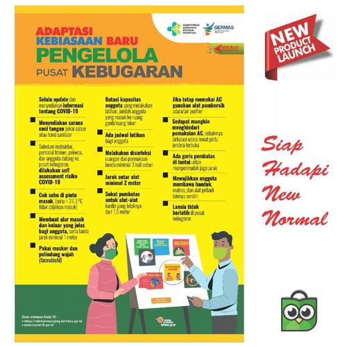 Jual Poster Adaptasi Kebiasaan Baru Pengelola Pusat Kebugaran - Kab ...